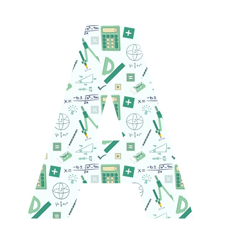 Math-themed Bulletin Board Letters - Etsy