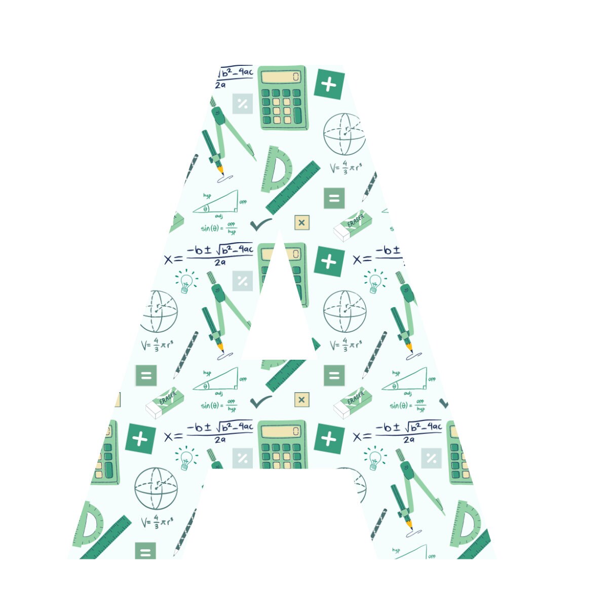 Math-themed Bulletin Board Letters - Etsy