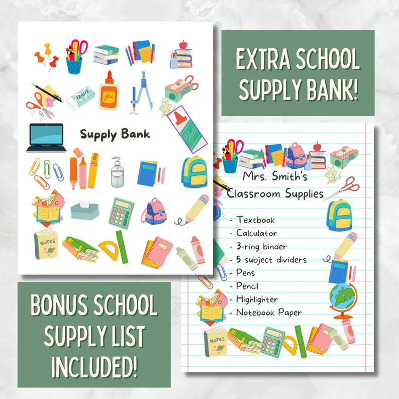 Editable School Supply List *digital Download* | Spanish Translations ...