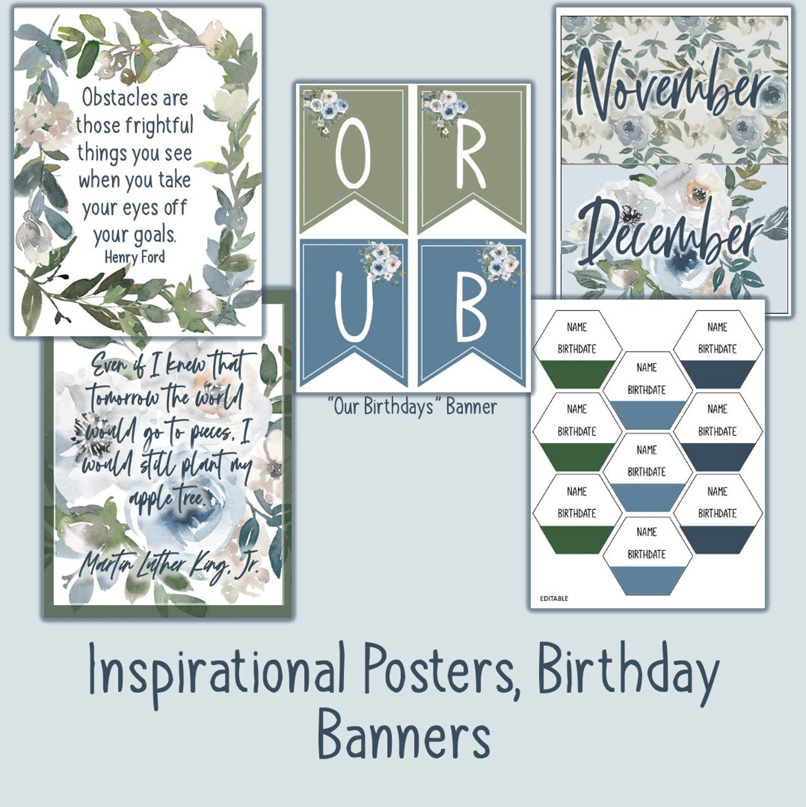 Floral Classroom Bundle - Etsy