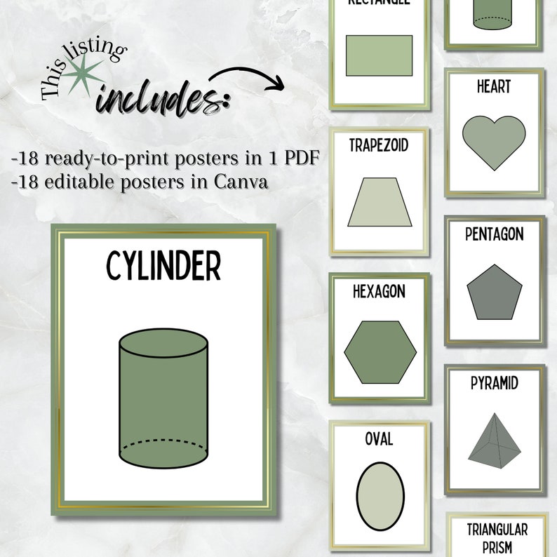 Greenery Math Posters | Classroom Decor - Etsy