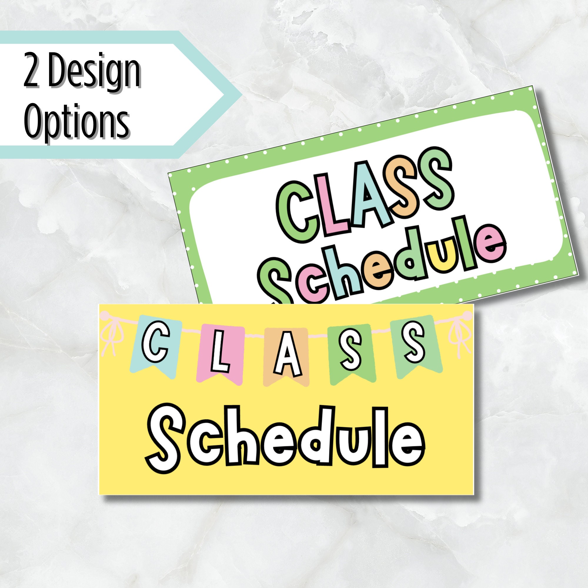 Classroom Schedule Bright Editable Canva Template Classroom Printables ...