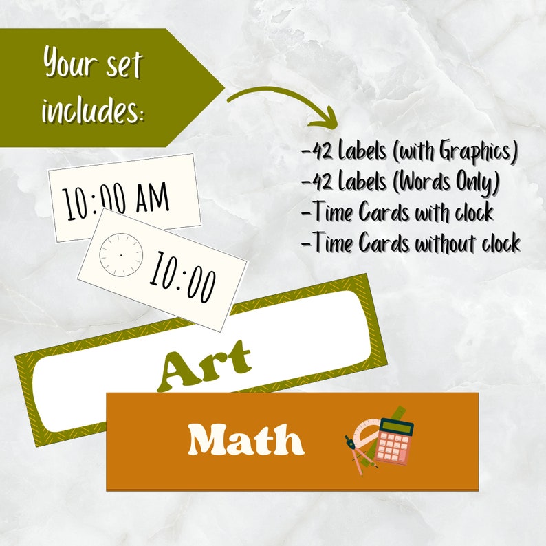 Classroom Schedule | Editable Retro Canva Template | Classroom ...