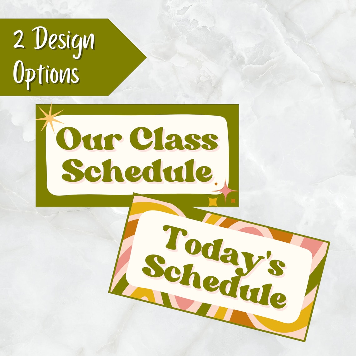 Classroom Schedule | Editable Retro Canva Template | Classroom ...