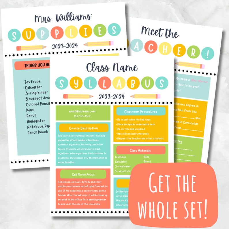 Editable School Supply List digital Download Classroom - Etsy