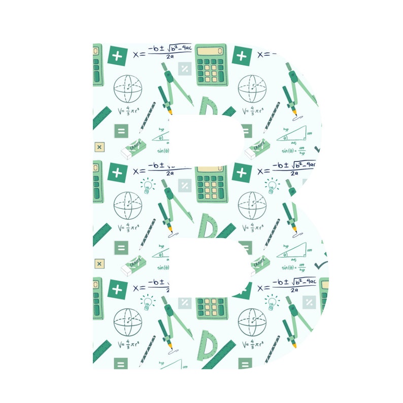 Math-themed Bulletin Board Letters - Etsy