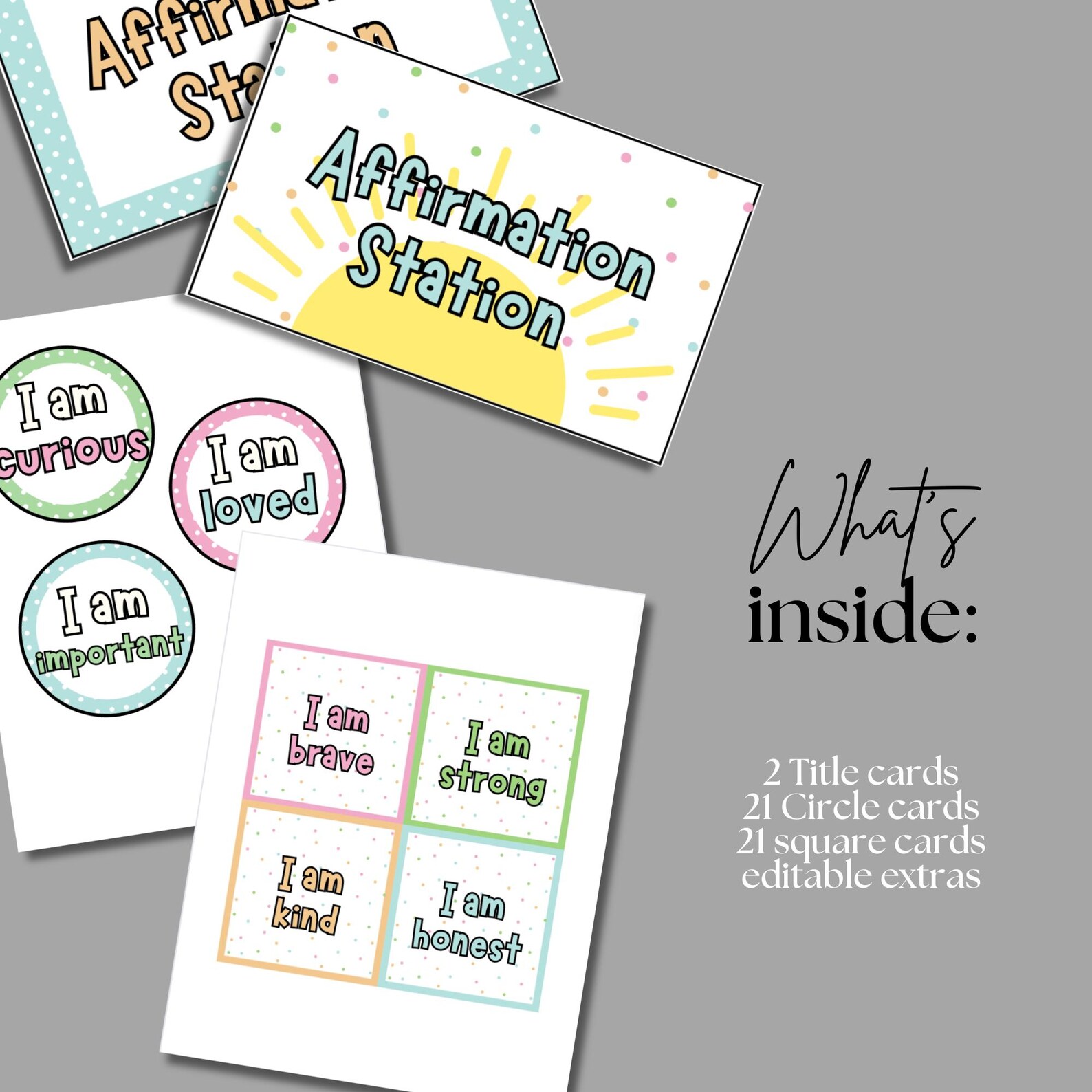Classroom Affirmation Station | Editable Classroom Templates - Etsy