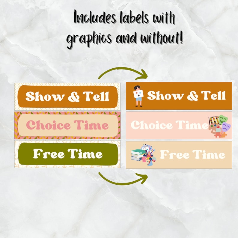 Classroom Schedule | Editable Retro Canva Template | Classroom ...