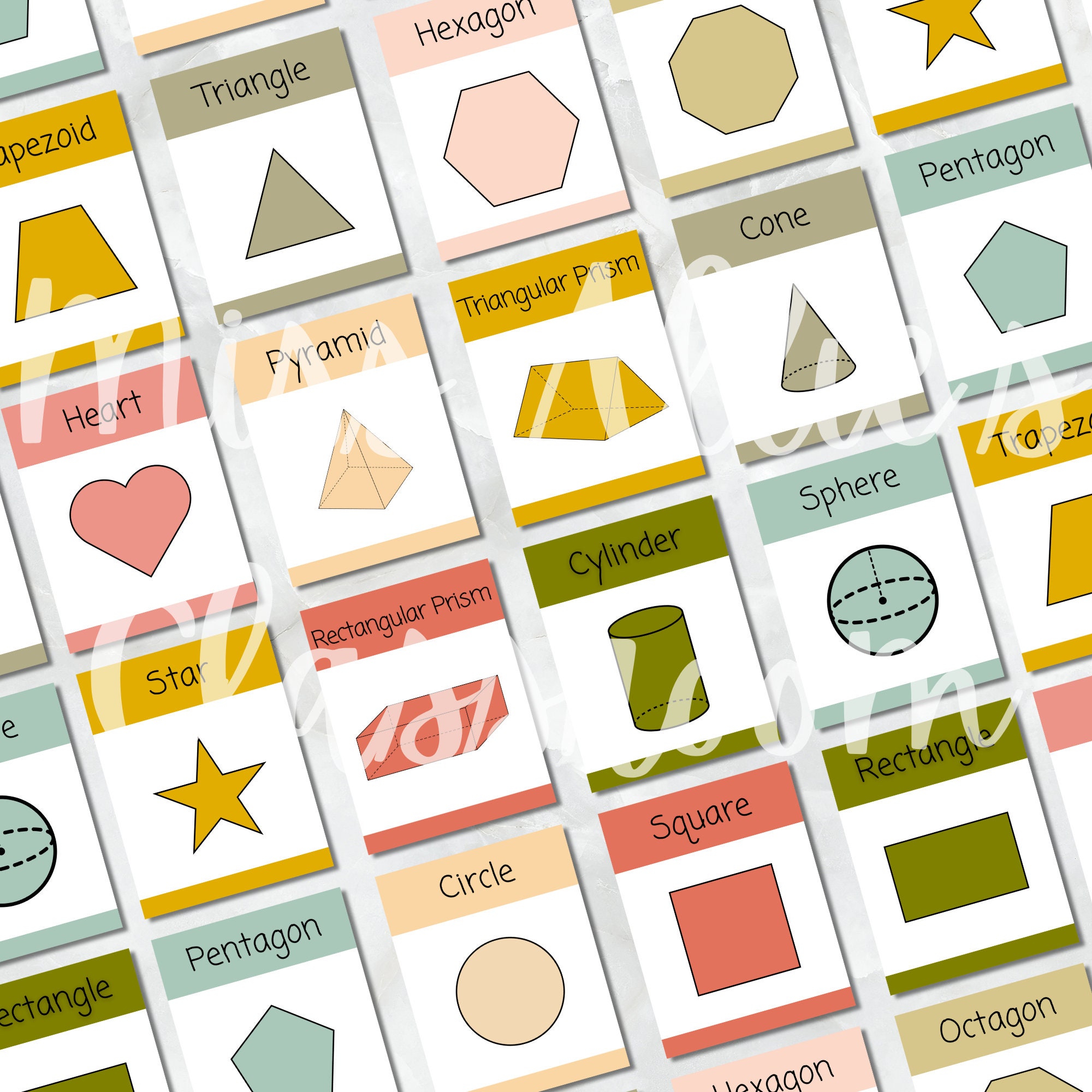 Boho 2D and 3D Shape Posters | Boho Classroom Decor | Boho Classroom ...