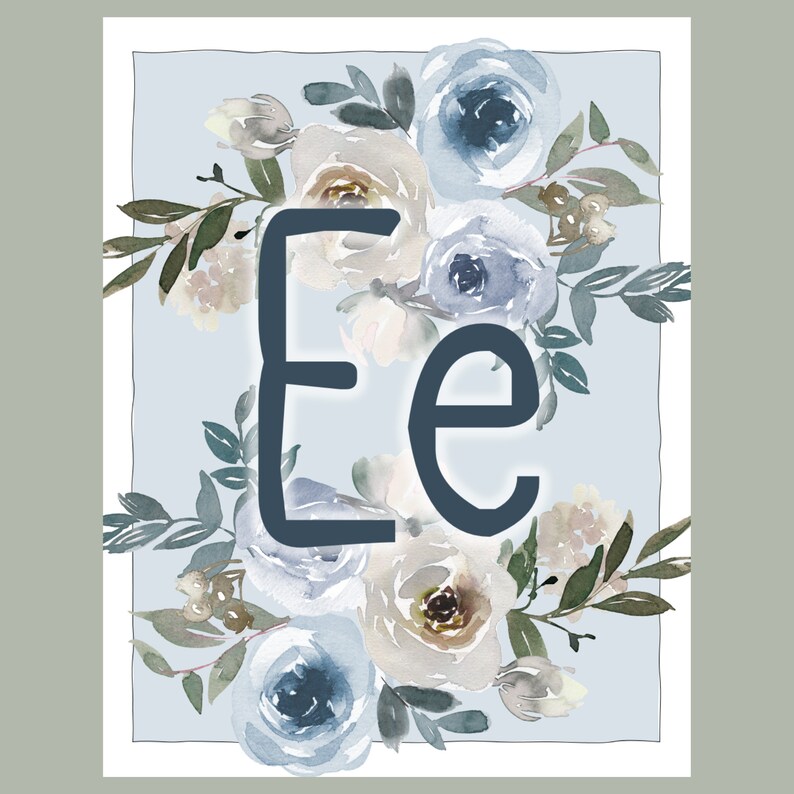 Classroom Alphabet Posters | Printable | Eucalyptus | Botanical ...