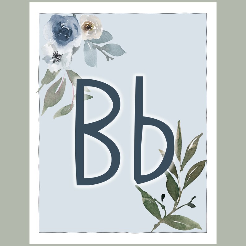 Classroom Alphabet Posters | Printable | Eucalyptus | Botanical ...