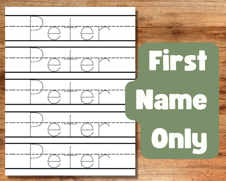 Editable Name Tracing Sheet | Handwriting Practice | Personalized Name ...