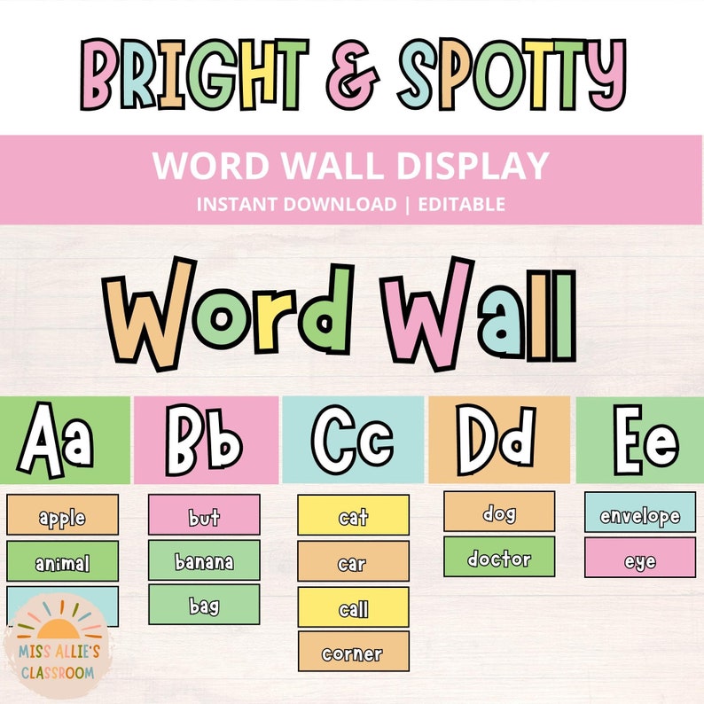 Classroom Word Wall Display | Word Wall | Editable Classroom Templates ...