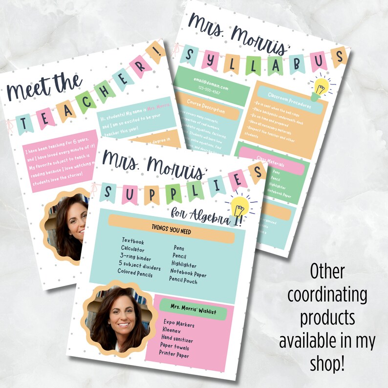 Classroom Schedule | Bright Editable Canva Template | Classroom ...