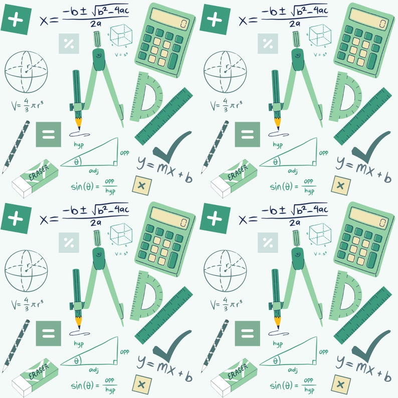 Math-themed Bulletin Board Letters - Etsy