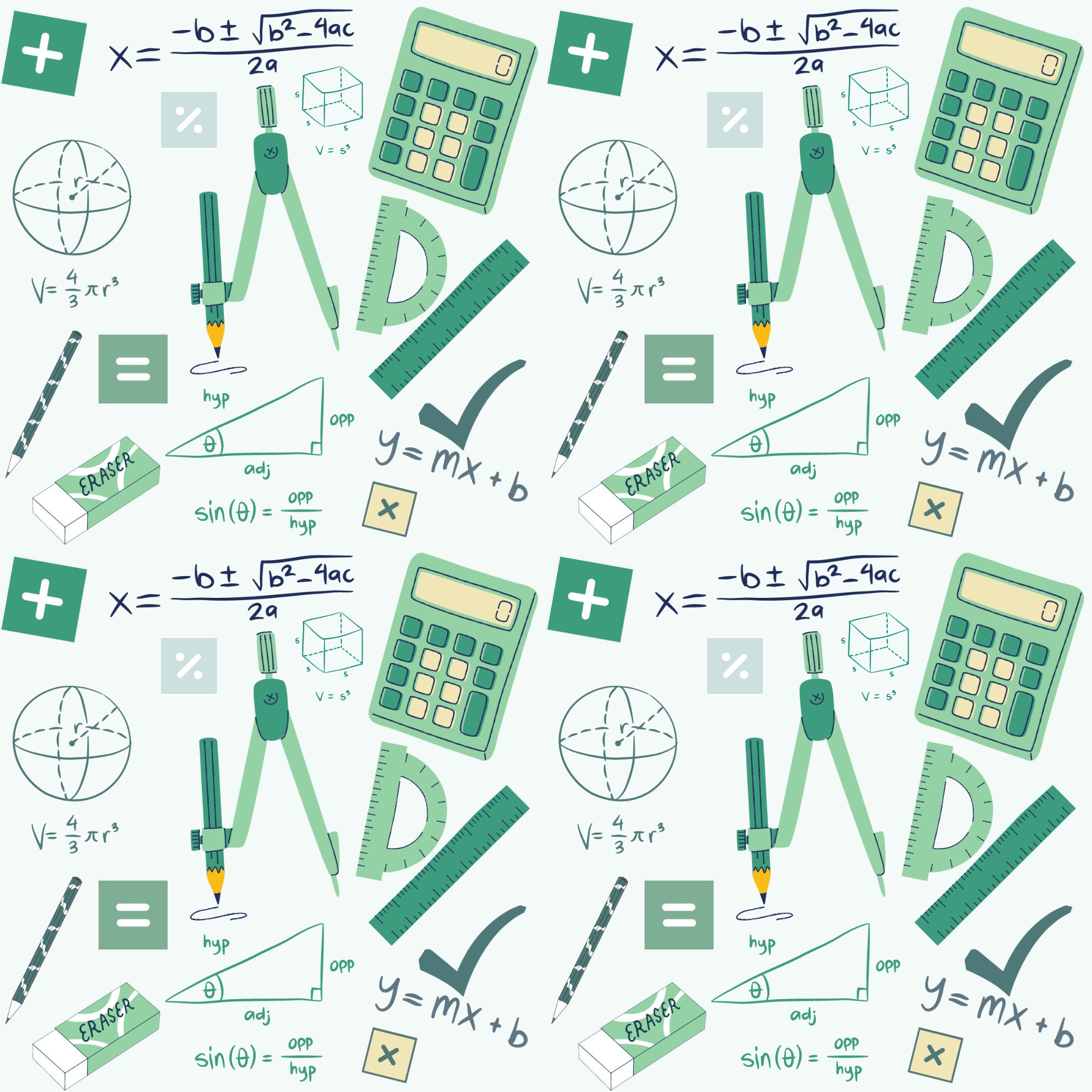 Math-themed Bulletin Board Letters - Etsy