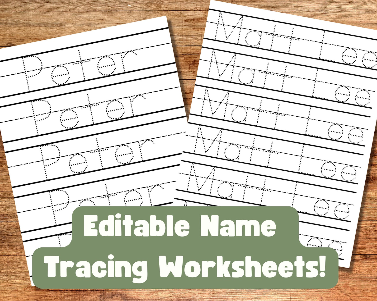 Editable Name Tracing Sheet | Handwriting Practice | Personalized Name ...