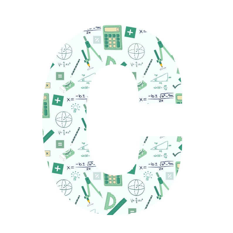 Math-themed Bulletin Board Letters - Etsy