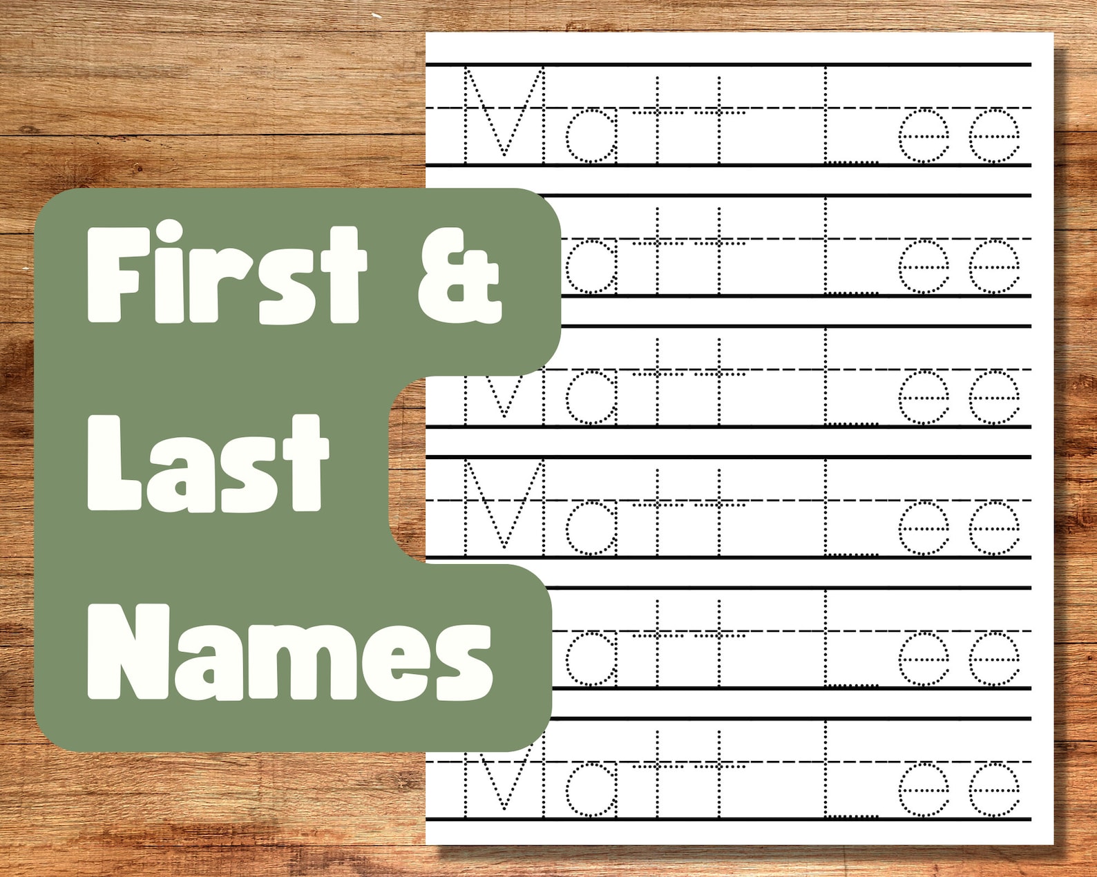 Editable Name Tracing Sheet | Handwriting Practice | Personalized Name ...