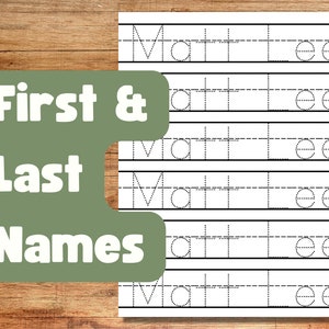 Editable Name Tracing Sheet | Handwriting Practice | Personalized Name ...