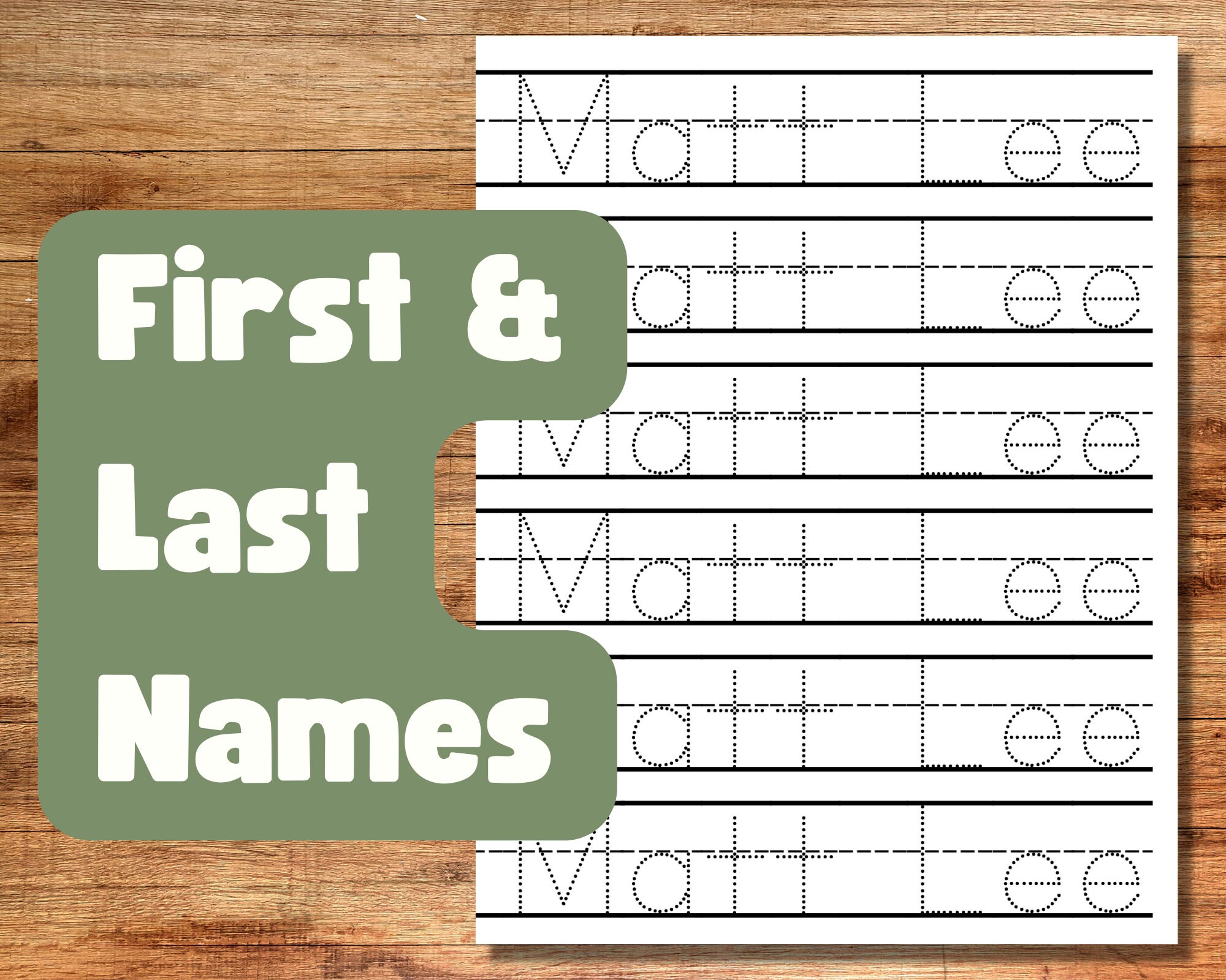 Editable Name Tracing Sheet | Handwriting Practice | Personalized Name ...