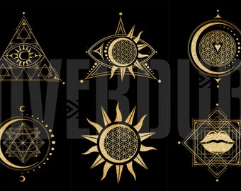 SACRED GEOMETRY VECTOR / Pack of 6 / Vector Graphic / Digital Download ...