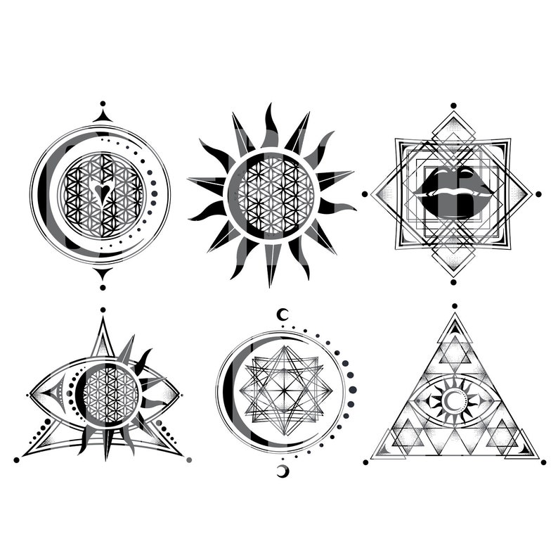 SACRED GEOMETRY VECTOR / Pack of 6 / Vector Graphic / Digital Download ...