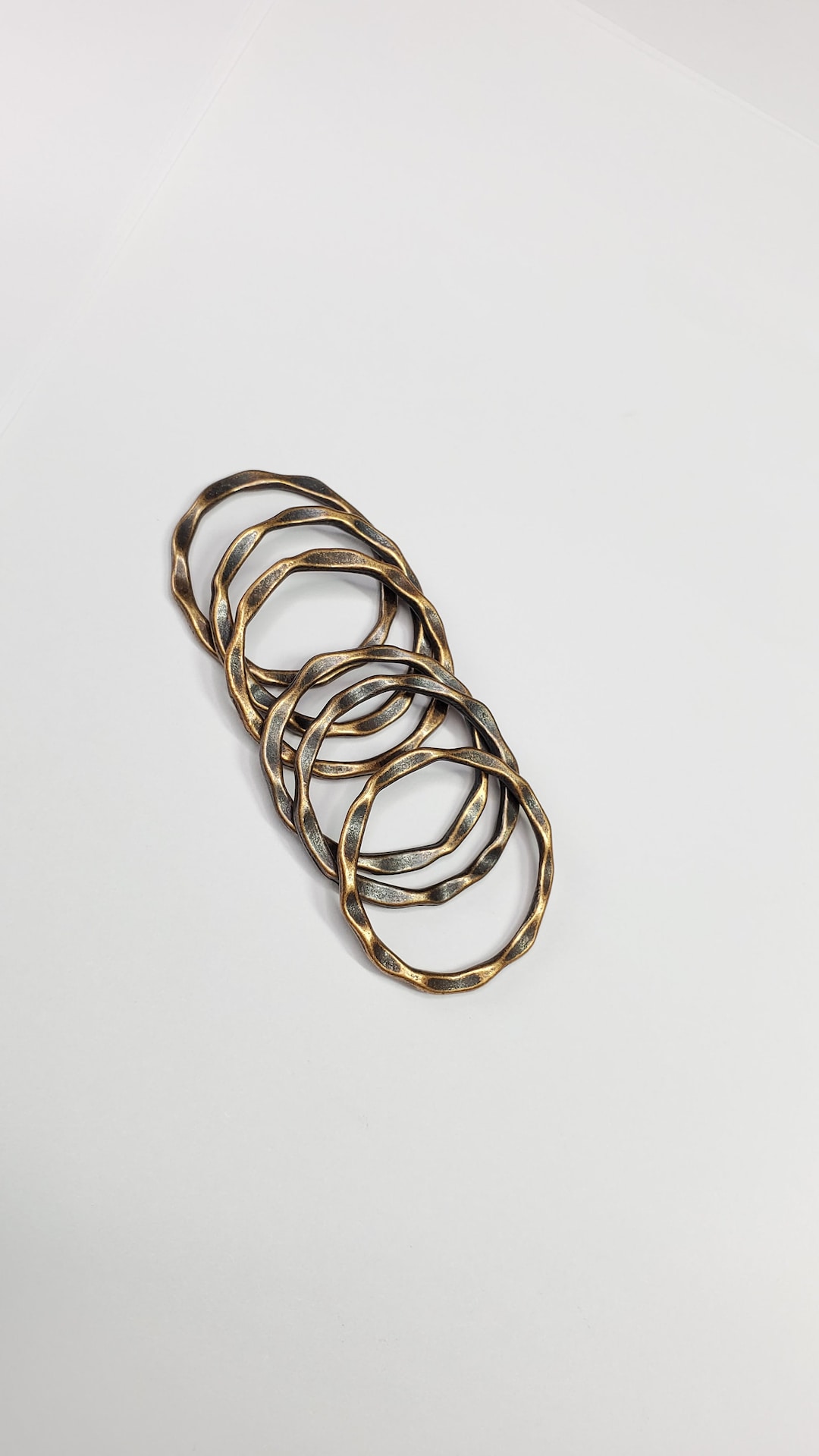 Wavy Donut Round Links in Antique Copper Color 22mm 6pc - Etsy
