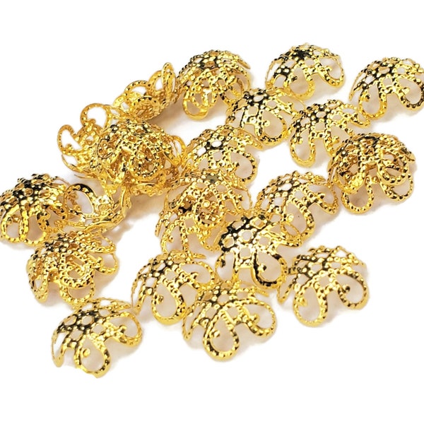 Filigree Bead Caps - Etsy