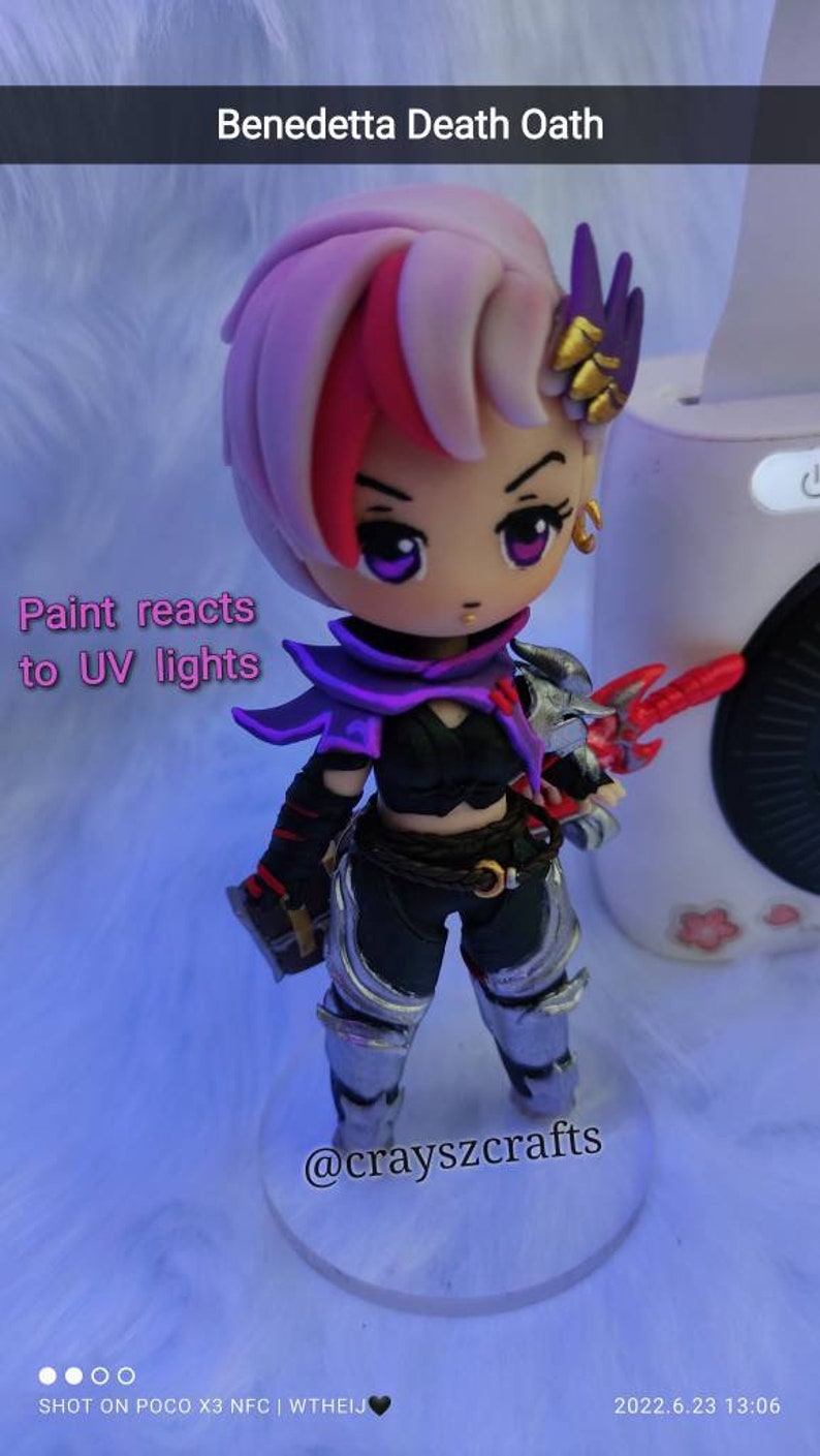 Mobile Legends Benedetta Collector Skin Yin Clay Figure Polymer Custom ...