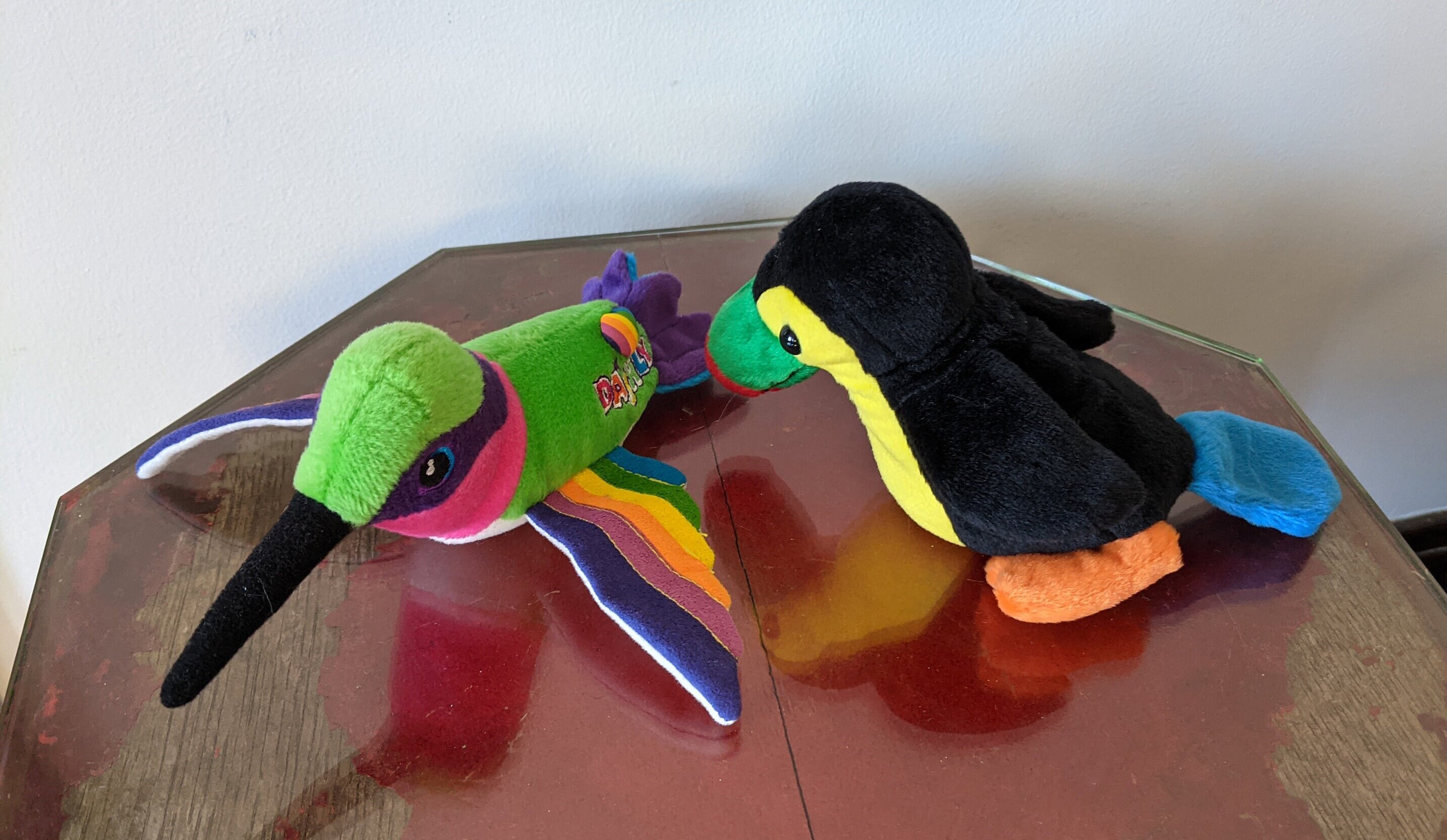 Vintage Lisa Frank Dashly Rainbow Hummingbird and Zangeen Toucan Bird ...
