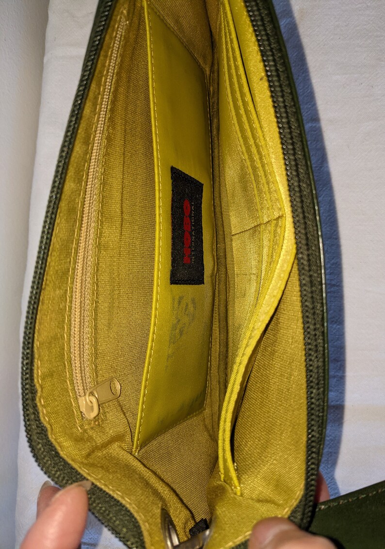 Vintage Hobo International Leather Wrislet Wallet in Green - Etsy