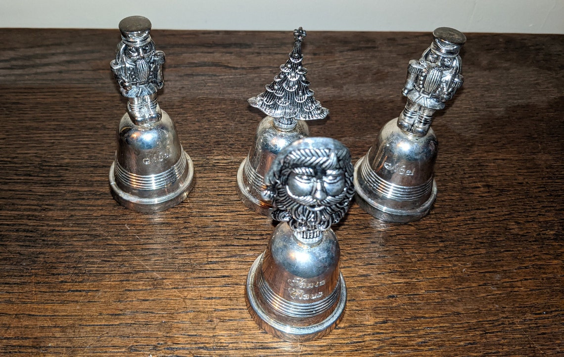Vintage Silverplated Assorted Christmas Bells by Studio Silversmiths - Etsy