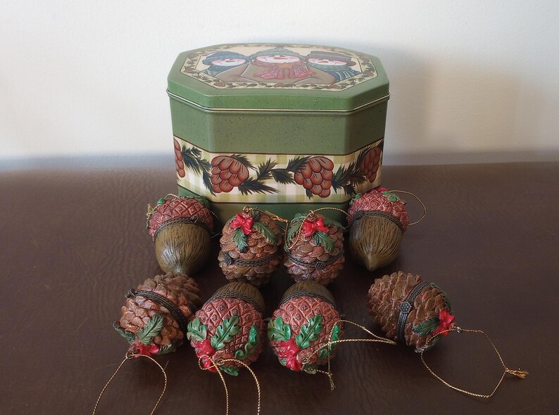 Pinecones and Acorns Trinket Box Fall/christmas Ornaments - Etsy