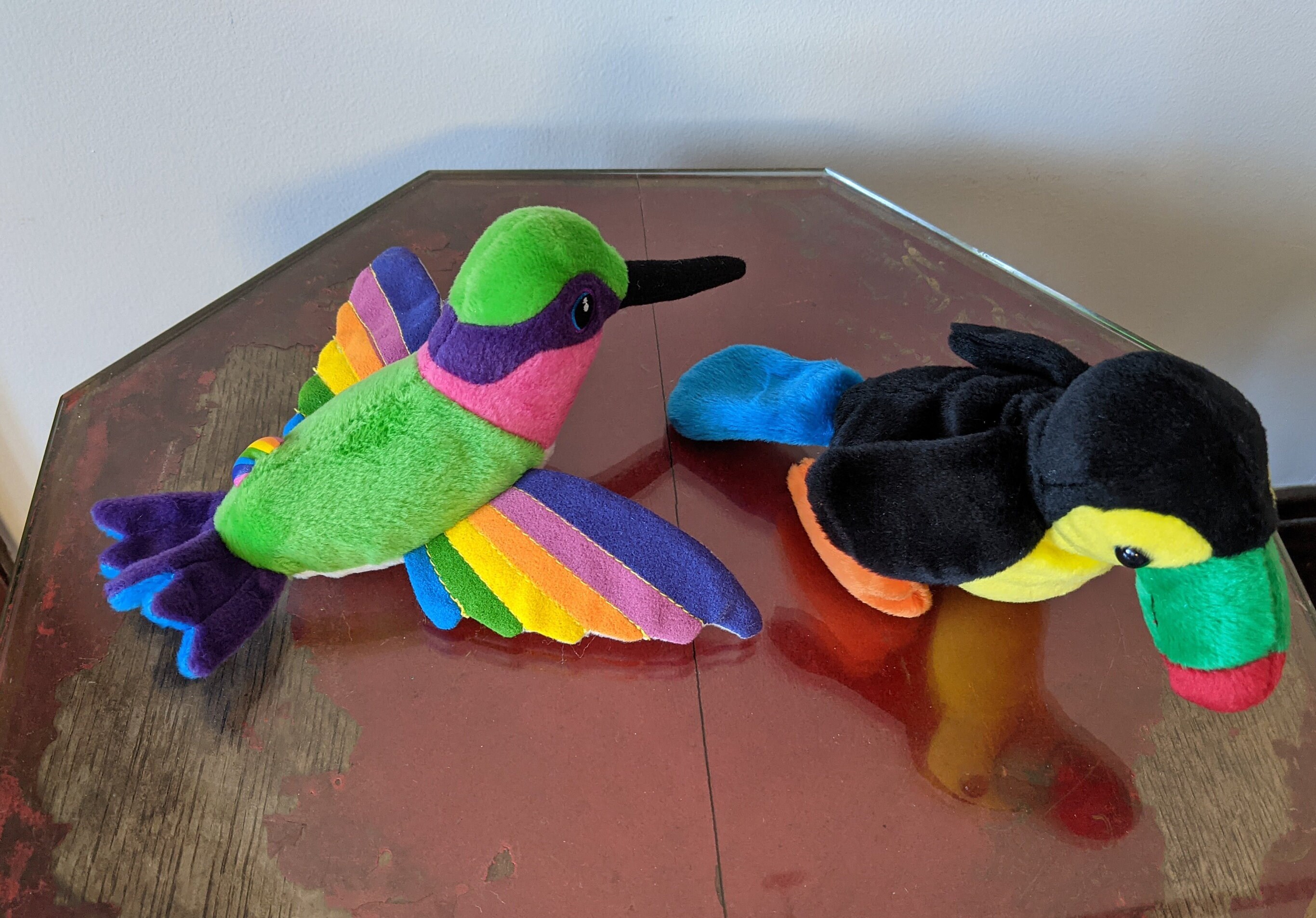 Vintage Lisa Frank Dashly Rainbow Hummingbird and Zangeen Toucan Bird ...