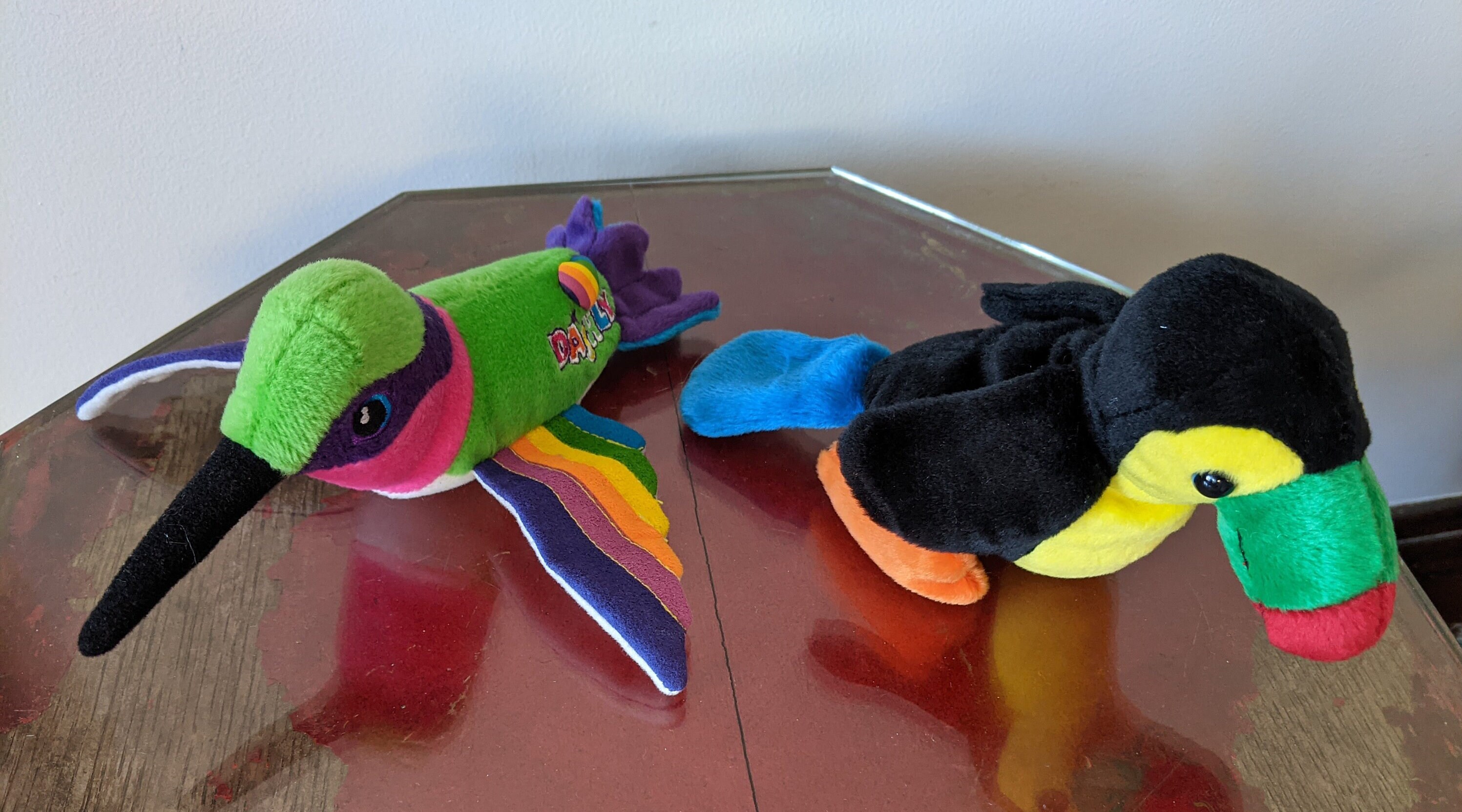 Vintage Lisa Frank Dashly Rainbow Hummingbird and Zangeen Toucan Bird ...
