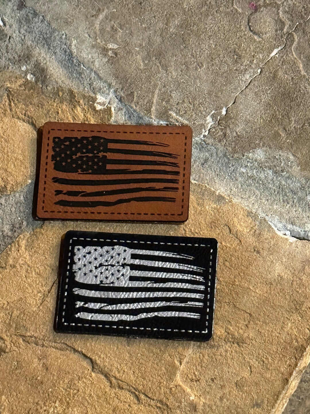 American Flag Engraved Patches, Engraved Patches for Caps, Leather Hat ...