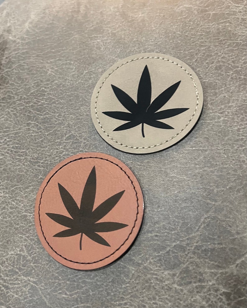 WEED Leather Patch P0T Leaf Patch Stoner Patch - Etsy