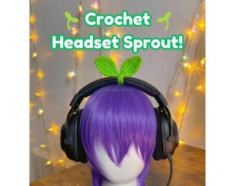 Crochet Sprout Headphone Accessory - Etsy