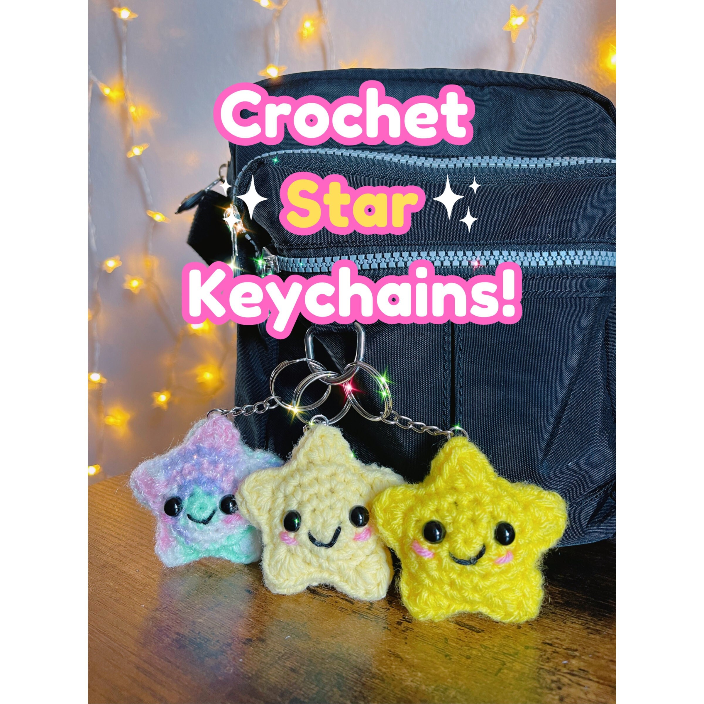 Crochet Star Keychain Star Amigurumi - Etsy