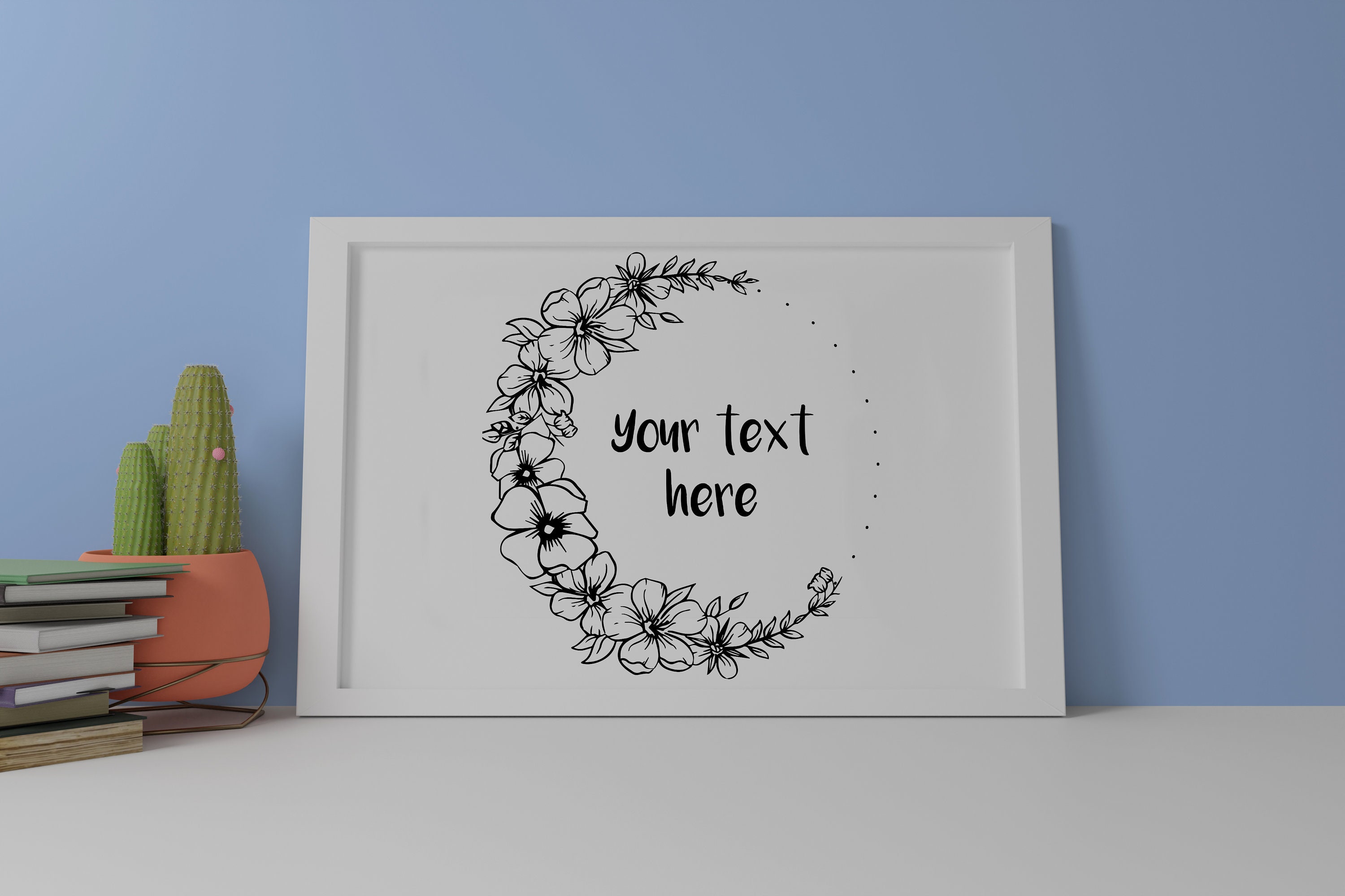 Floral Wreath 3 Designs to Color Placard Poster Sign - Etsy