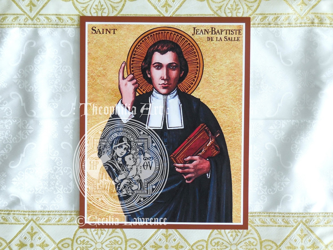Saint Jean-baptiste De La Salle Icon - Catholic Art Print Theophilia ...