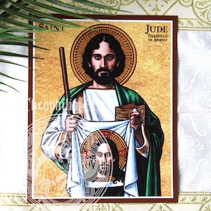 Saint Jude Thaddeus the Apostle Icon - Theophilia Catholic Art Artwork ...