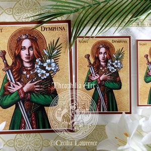 Saint Dymphna Icon - Catholic Theophilia Art Artwork Print - Ireland ...