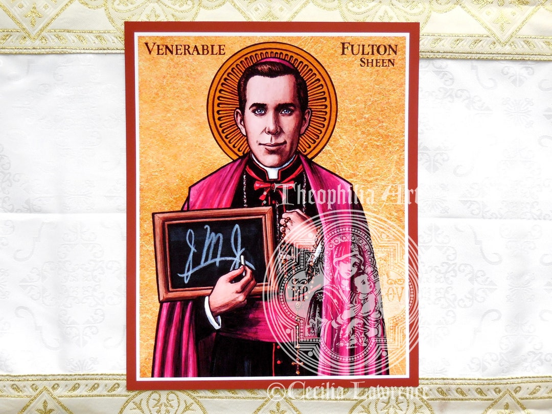 Venerable Fulton J. Sheen Icon - Theophilia Catholic Art Artwork Print ...
