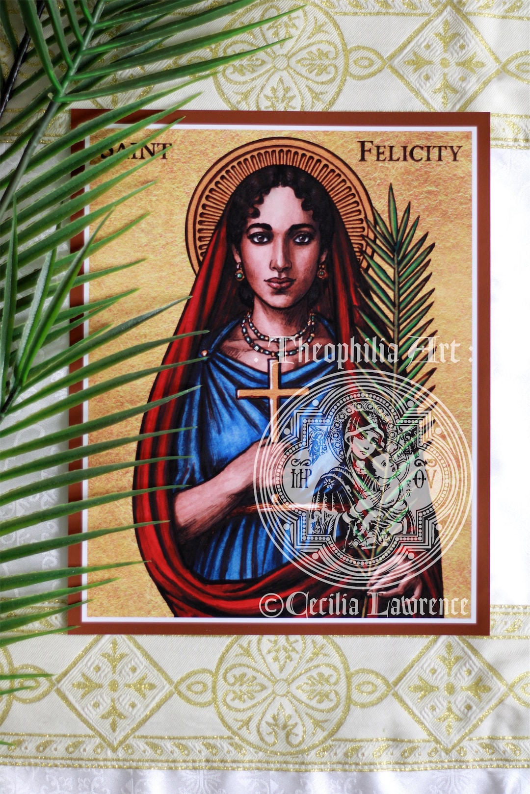Saint Felicity Icon - Catholic Theophilia Art Print Artwork - Early ...