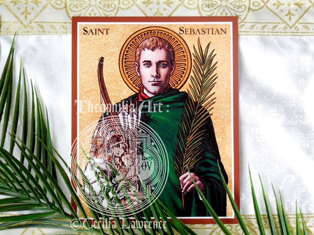 Saint Sebastian Icon - Theophilia Catholic Artwork Art Print - Roman ...