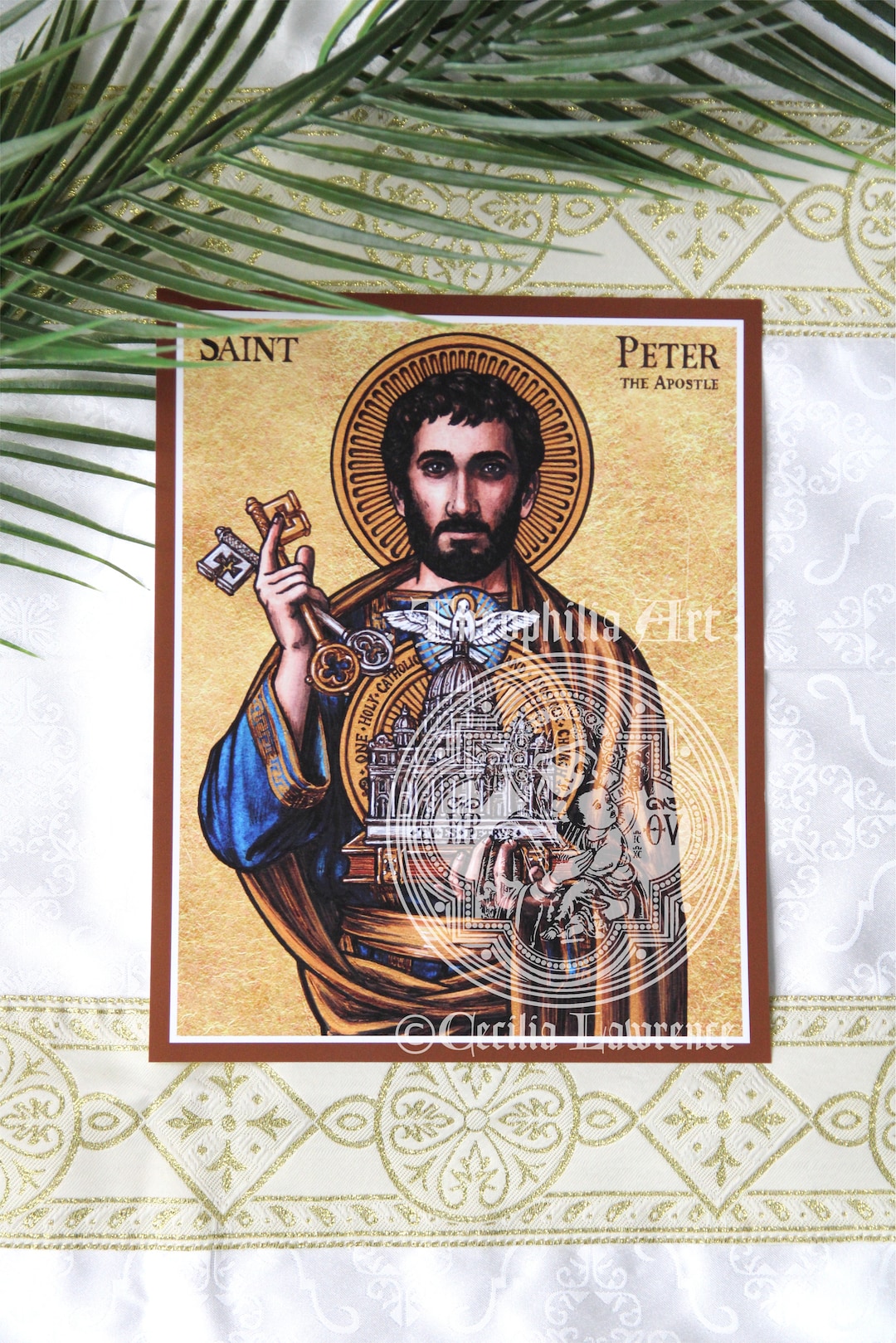 Saint Peter Apostle Icon - Catholic Theophilia Art Print Artwork - Pope ...