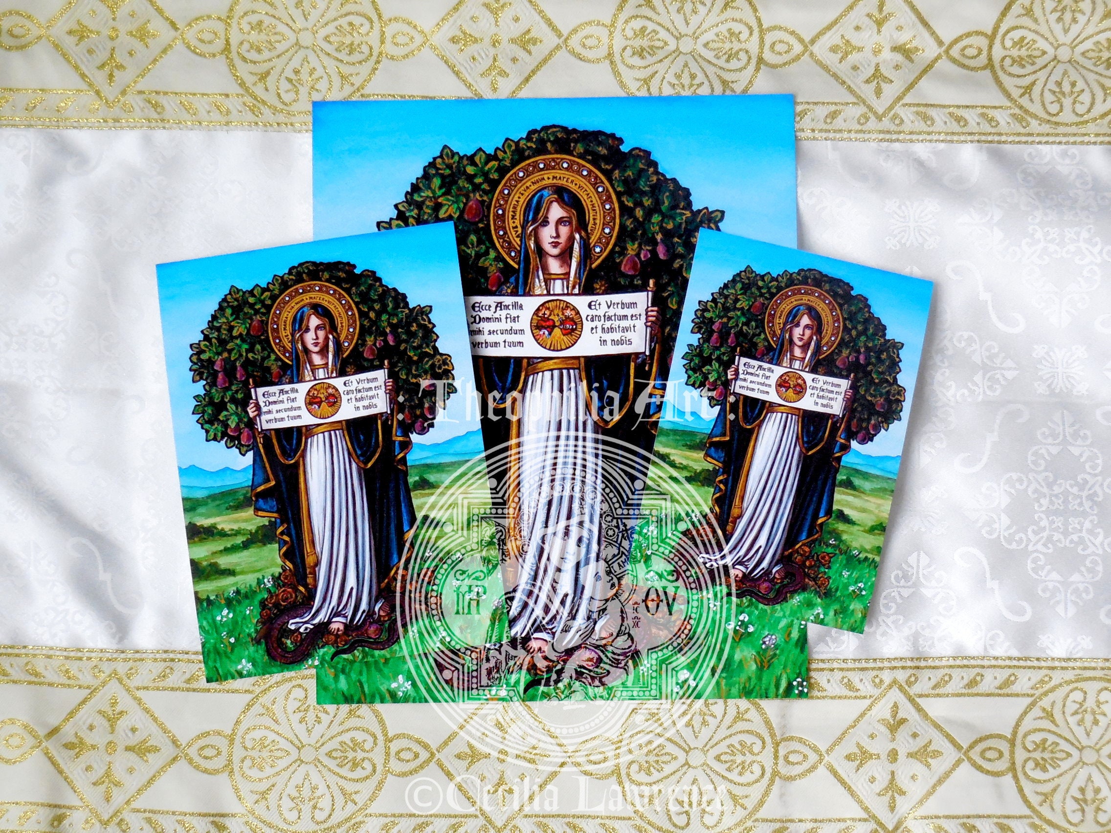 Mary the New Eve Icon - Theophilia Catholic Artwork Art Print - Virgin ...