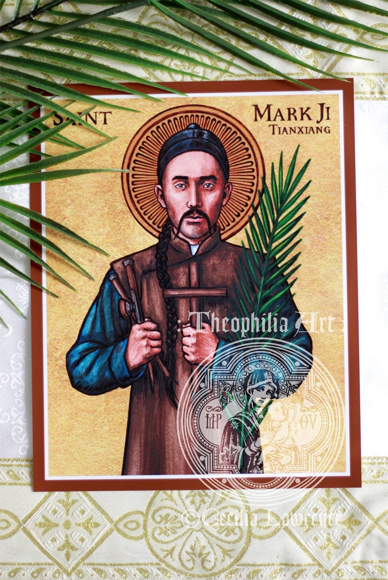 Saint Mark Ji Tianxiang Icon - Catholic Theophilia Art Artwork Print ...